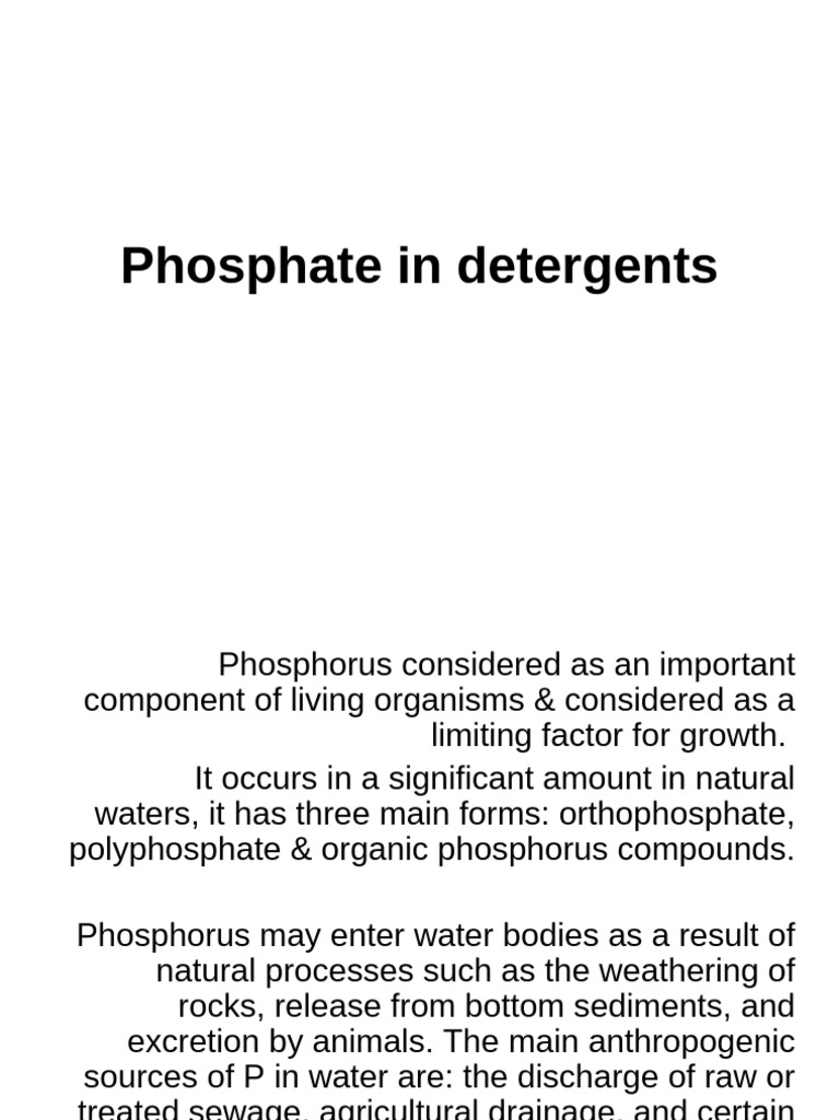 Phosphate Sources and Detection Methods | PDF | Phosphorus | Chemistry