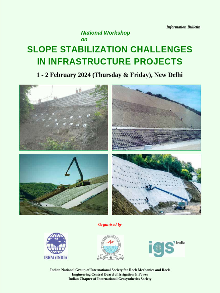 Slope Stabilization Workshop 2024 | PDF | Landslide | Engineering