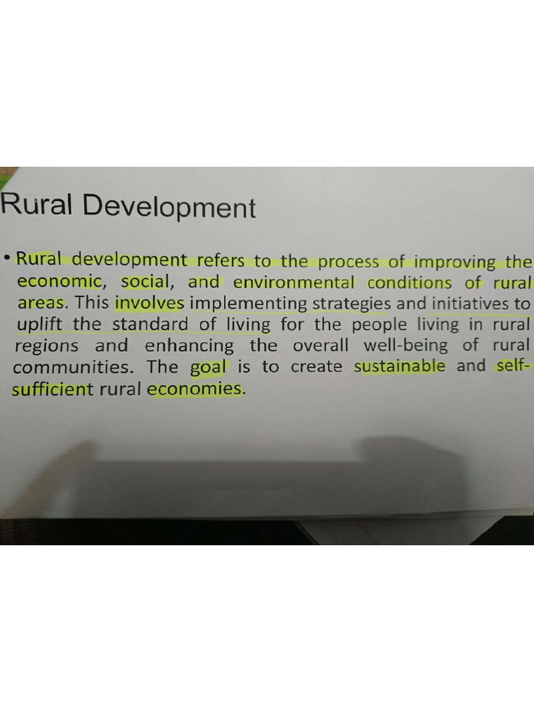 Rural Dev | PDF