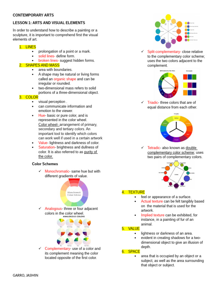 Contemporary Arts Midterm | PDF | Color | Paintings