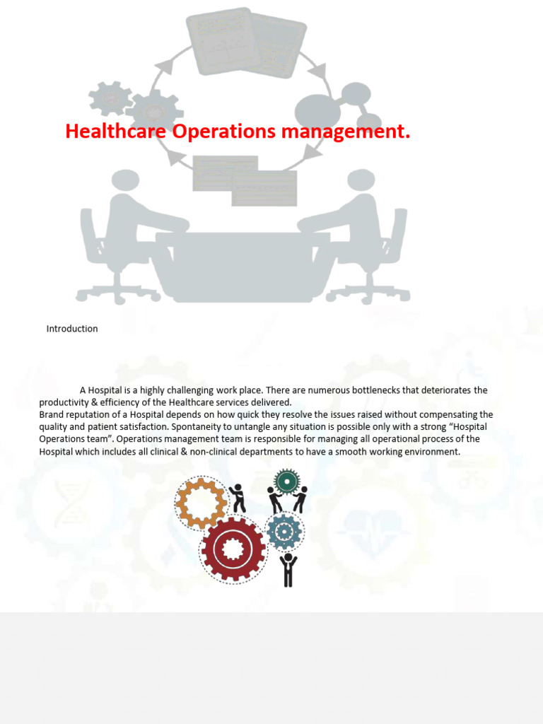 Healthcare Operations Management | PDF | Supply Chain | Health Care