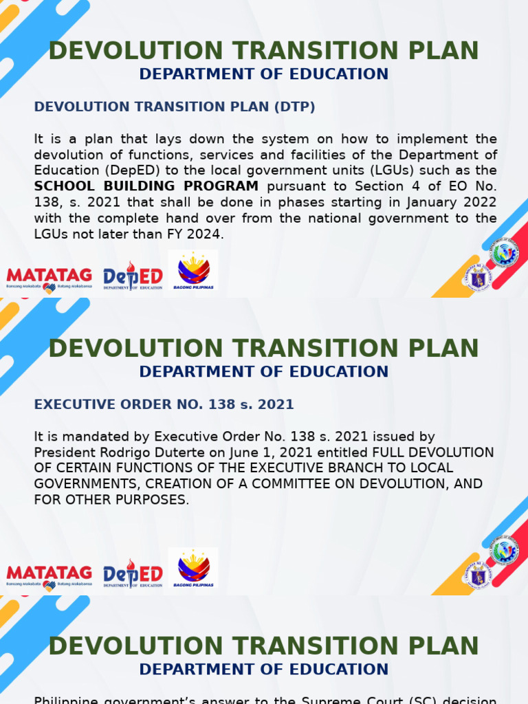 07 Devolution Transition Plan | PDF | Government