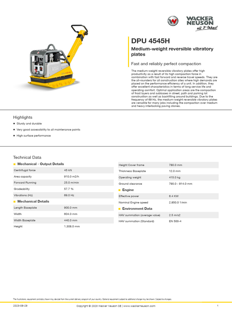 PI Sheet DPU 4545H | PDF