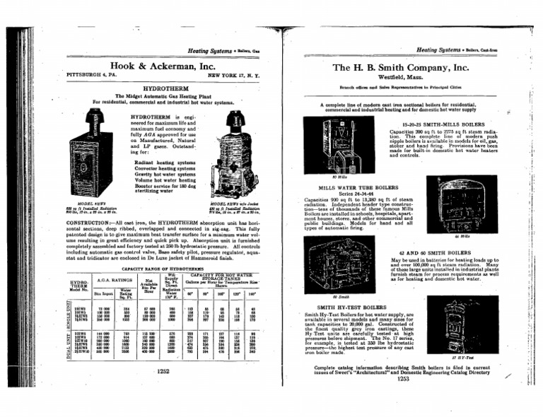 Hydrotherm & Smith Heating Systems Guide | PDF | Water Heating | Boiler