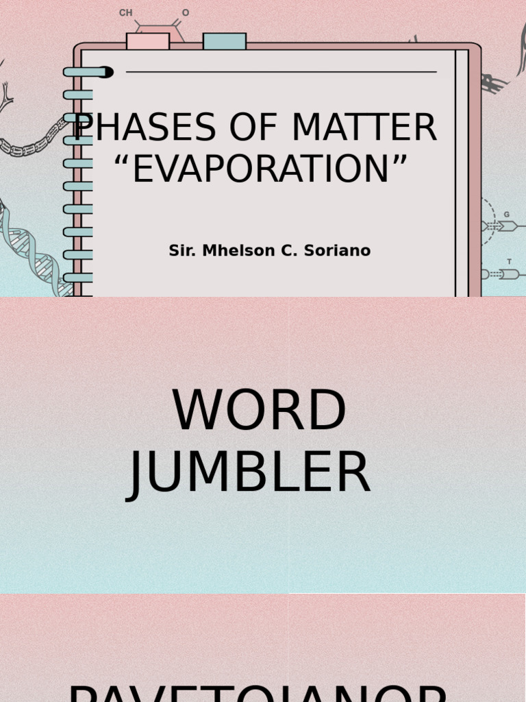 Phases of Matter Evaporation | PDF