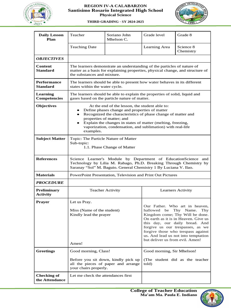 2 Phases of Matter | PDF | Phase (Matter) | Liquids