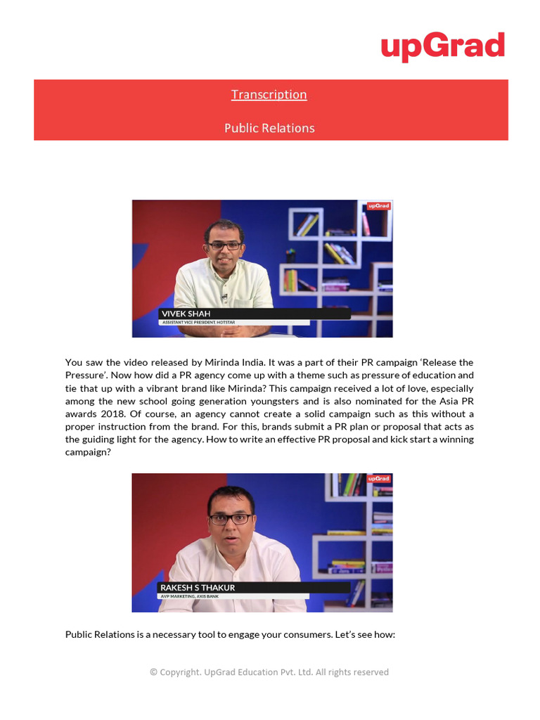 Public Relations Summary | PDF | Target Audience | Brand