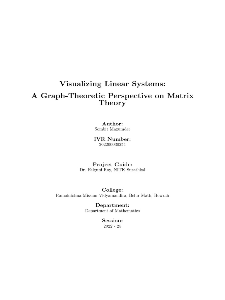 Visualising Linear Systems | PDF | Matrix (Mathematics) | Determinant