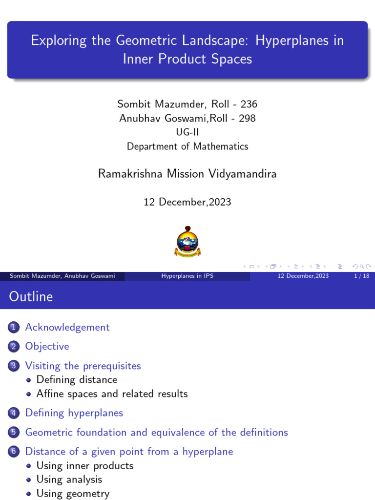 Hyperplanes in IPS | PDF | Vector Space | Geometry