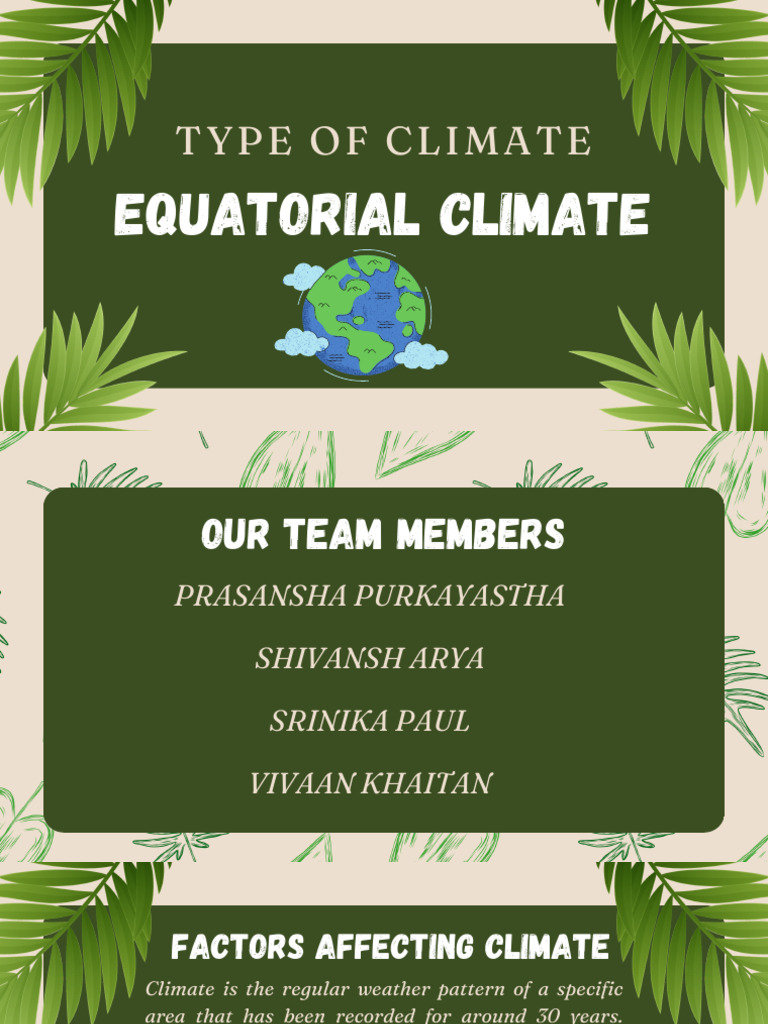 Equatorial Climate | PDF | Rainforest | Forests