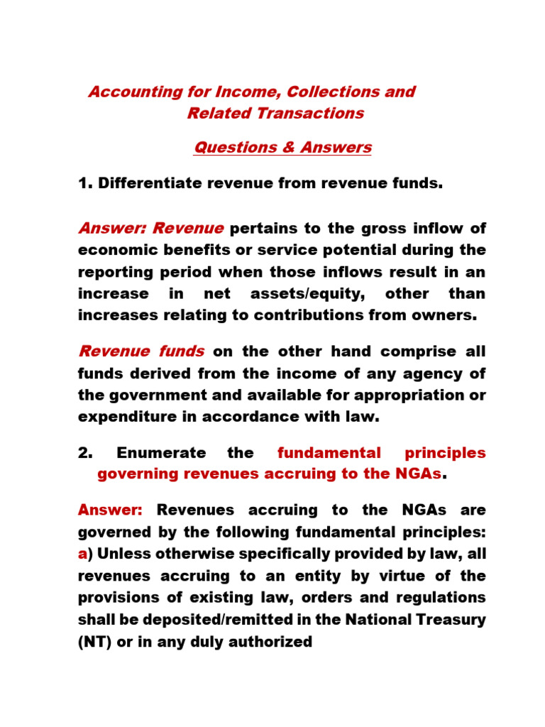 Government Revenue Accounting Guide | PDF | Revenue | Payments