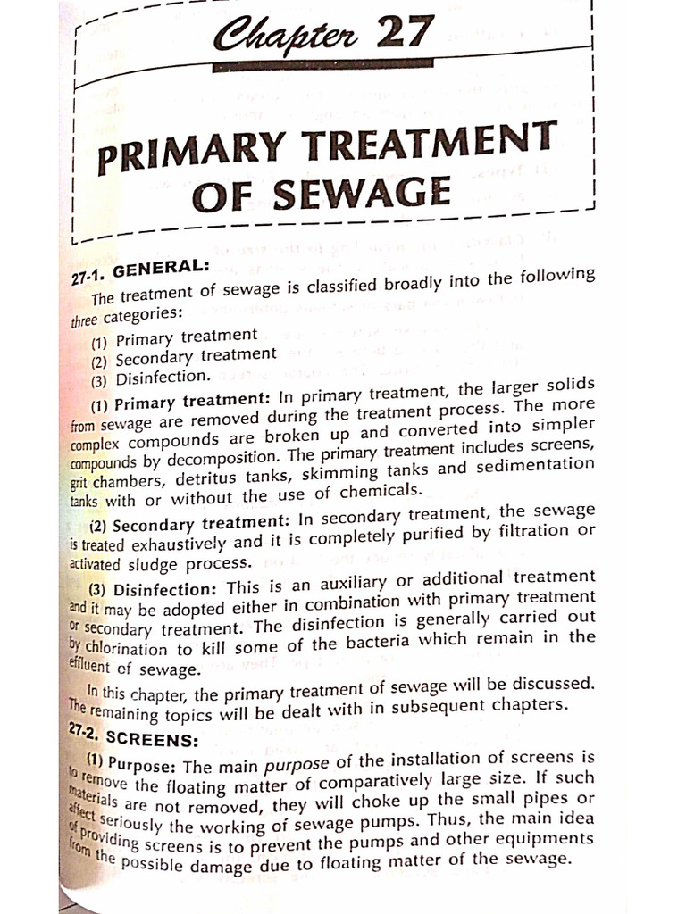 Primary Treatment | PDF