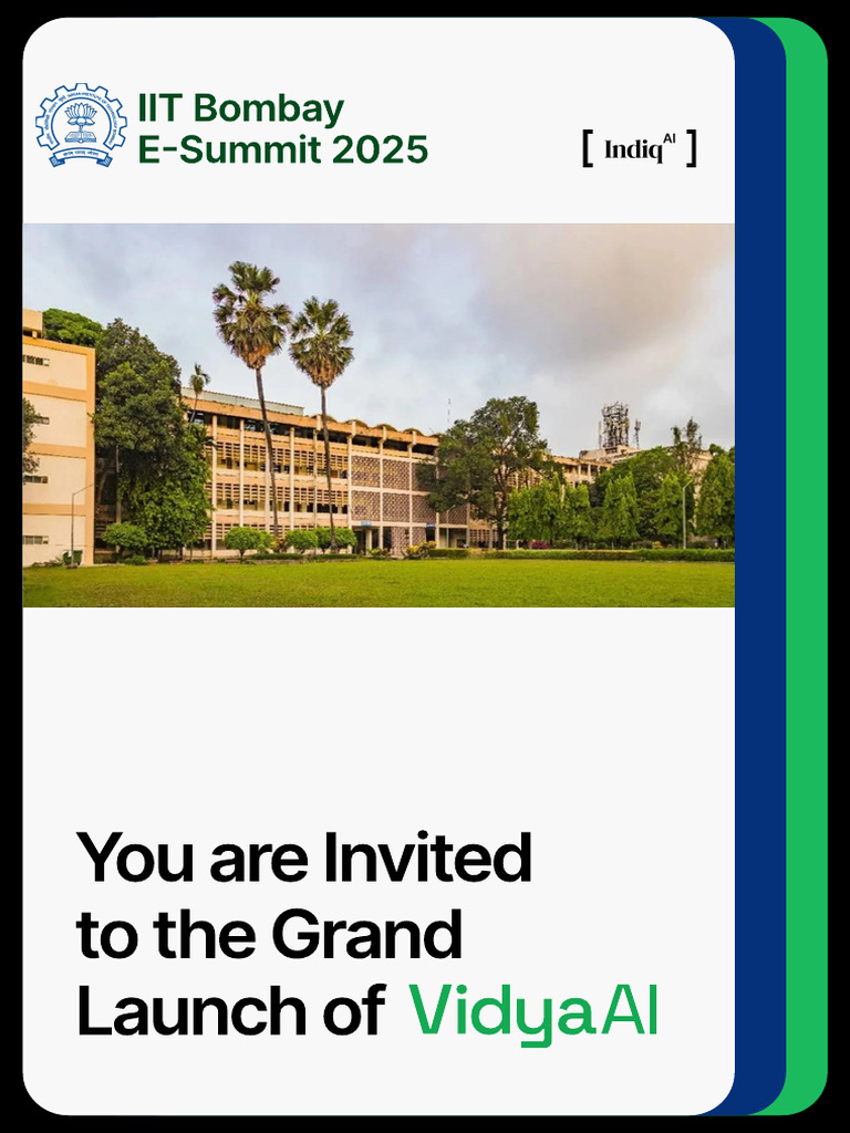Invitation Letter IIT Bombay E-Summit VidyaAI Launch DR Utpal ...