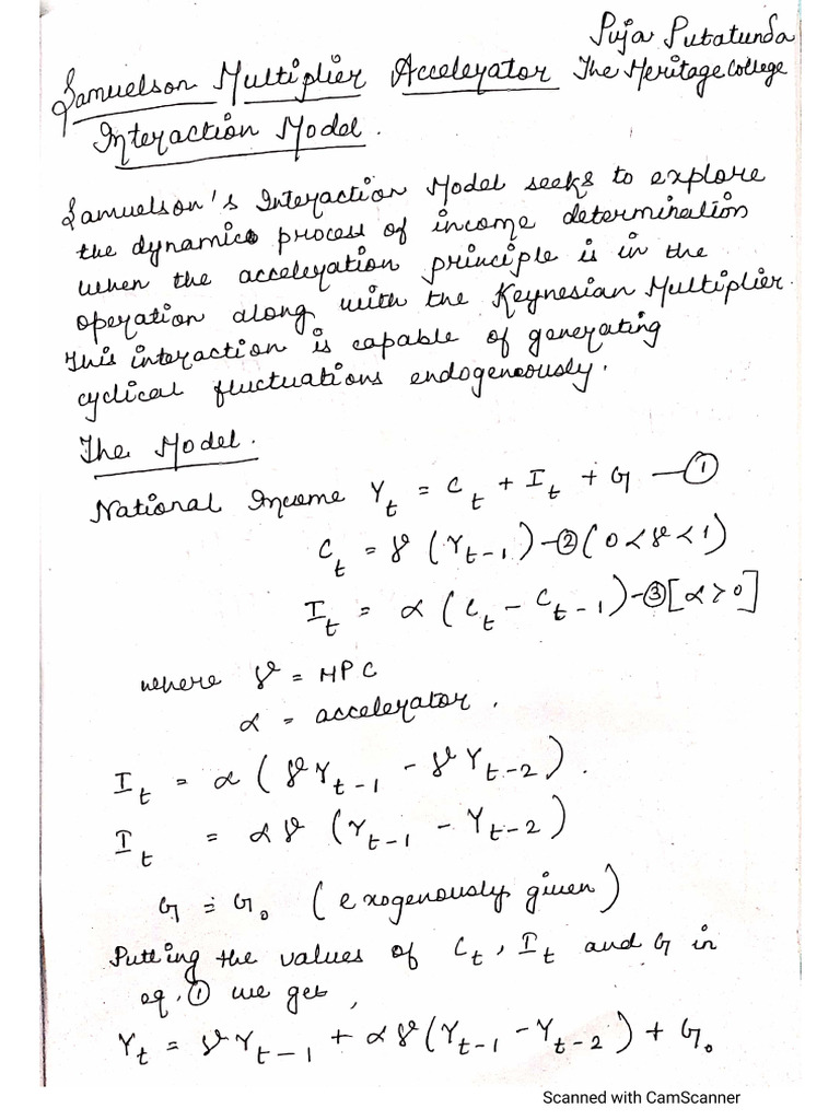 Samuelson Multiplier Acc - 7 | PDF