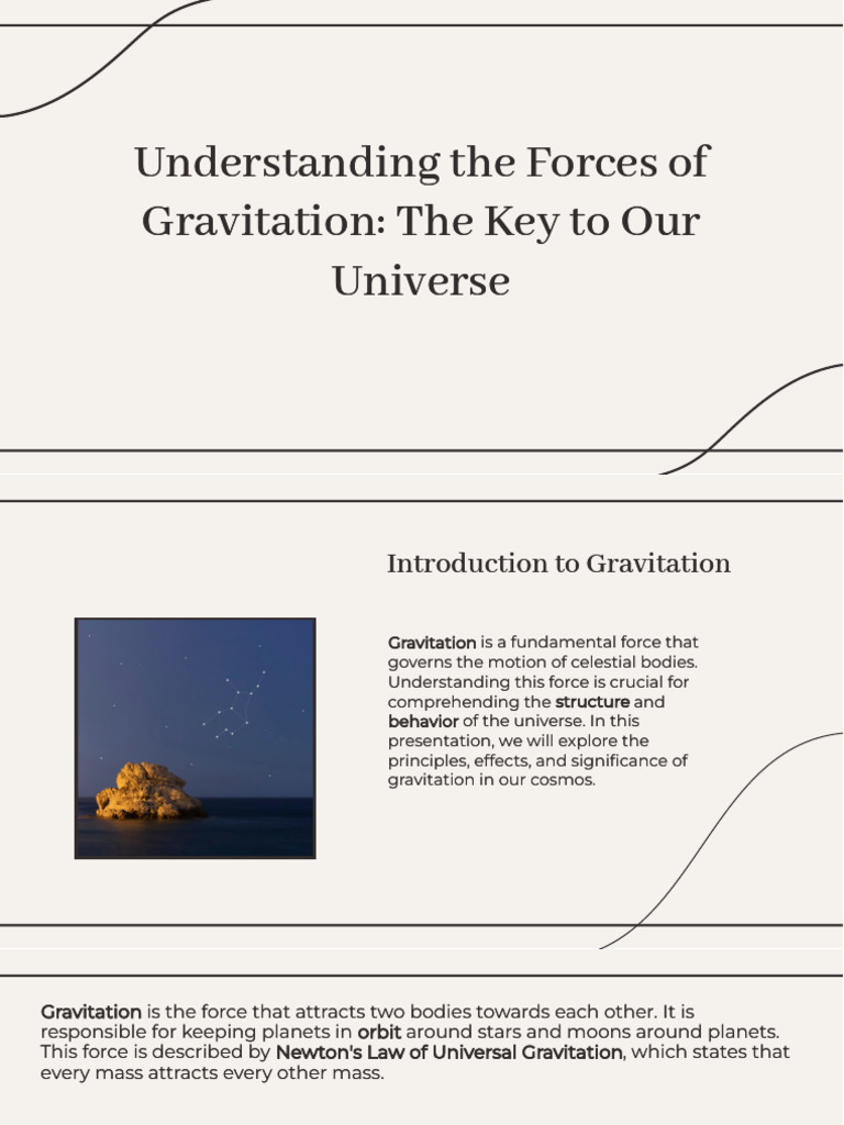 Slidesgo Understanding The Forces of Gravitation The Key To Our ...