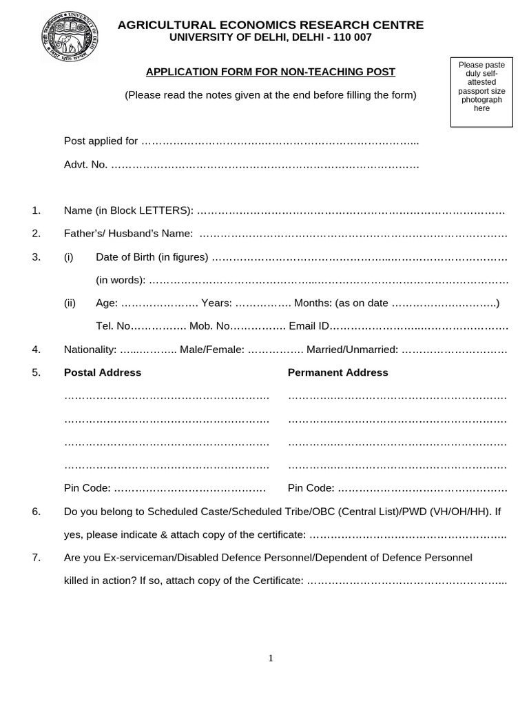 Aerc Application Form Ja | PDF