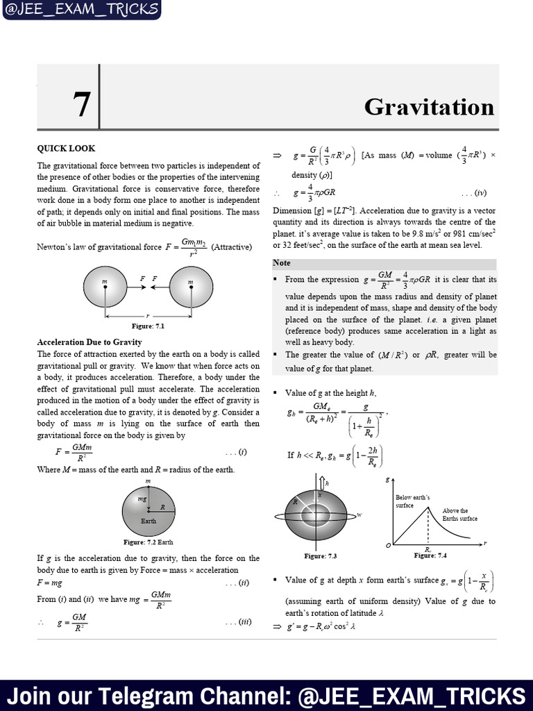 Gravitation | PDF | Force | Gravity