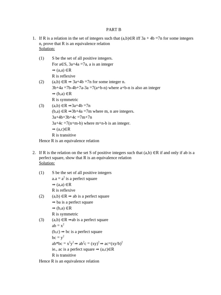 unit-1-part-b | PDF | Function (Mathematics) | Mathematical Concepts