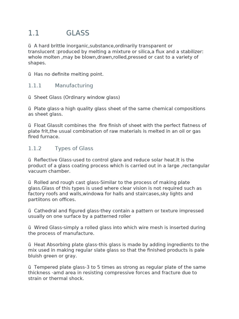 Glass | PDF | Glasses | Window