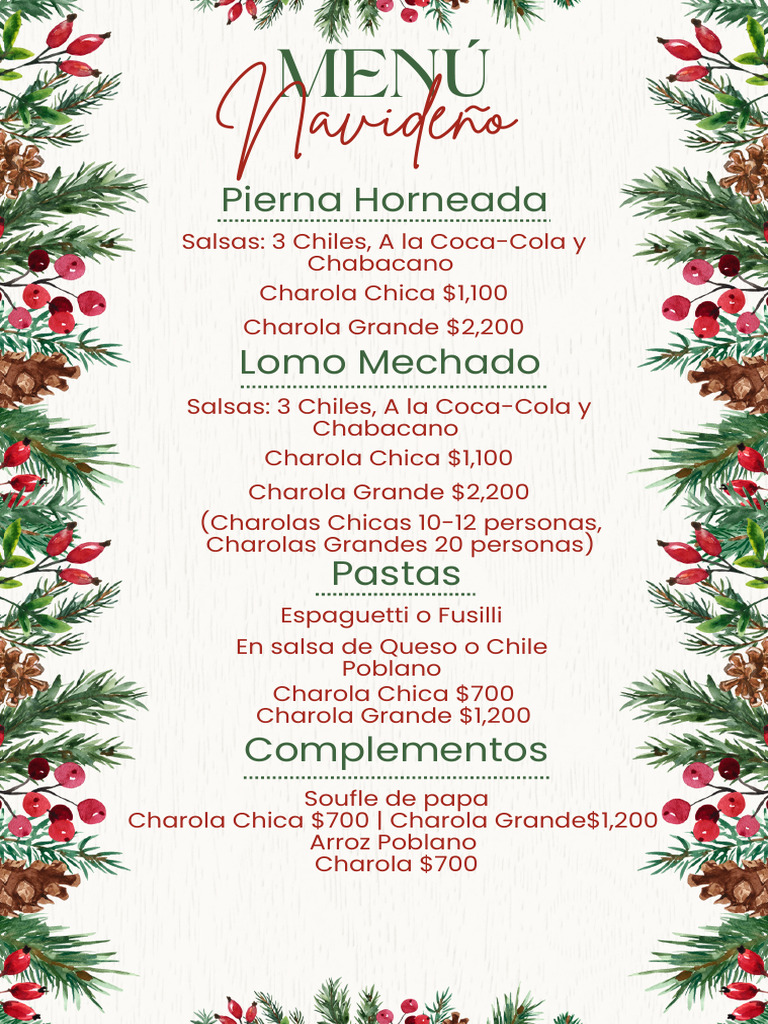Menú Navideño | PDF