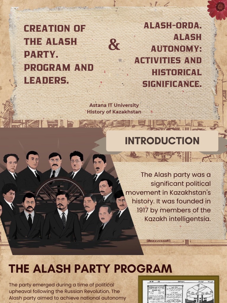 Creation of The Alash Party. Program and Leaders PDF | PDF | Kazakhstan