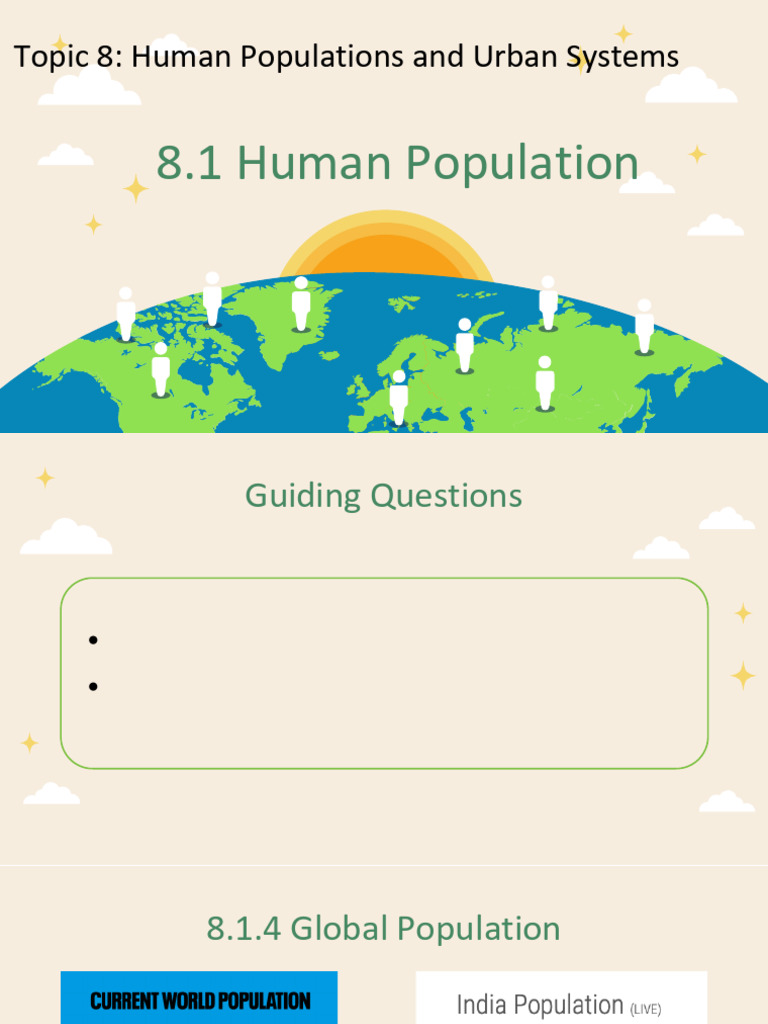 8.1 human_population_presentation | PDF | Human Migration | Total Fertility Rate