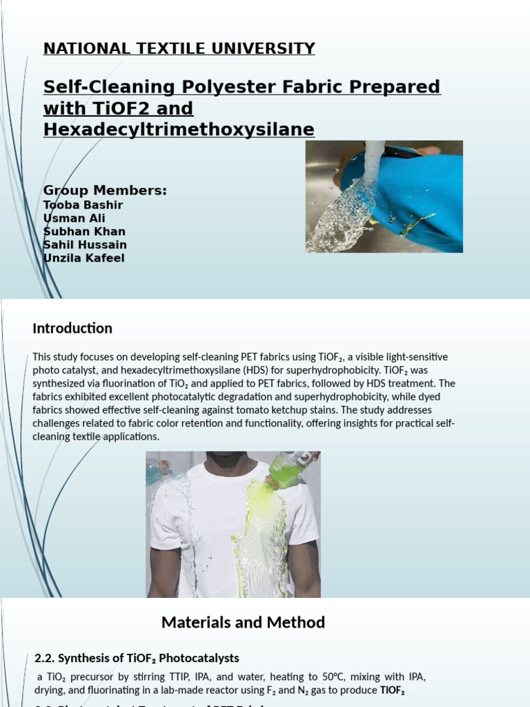 Self Cleaning Property | PDF | Titanium Dioxide | Ultraviolet