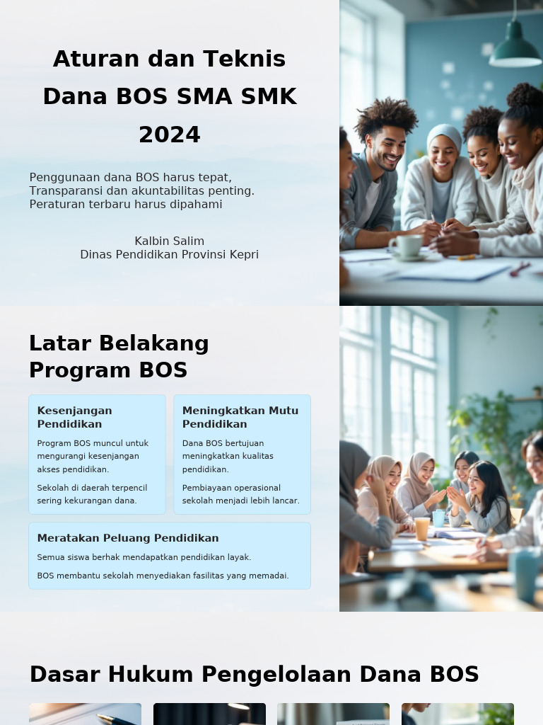 Aturan Dan Teknis Dana BOS 2024 | PDF