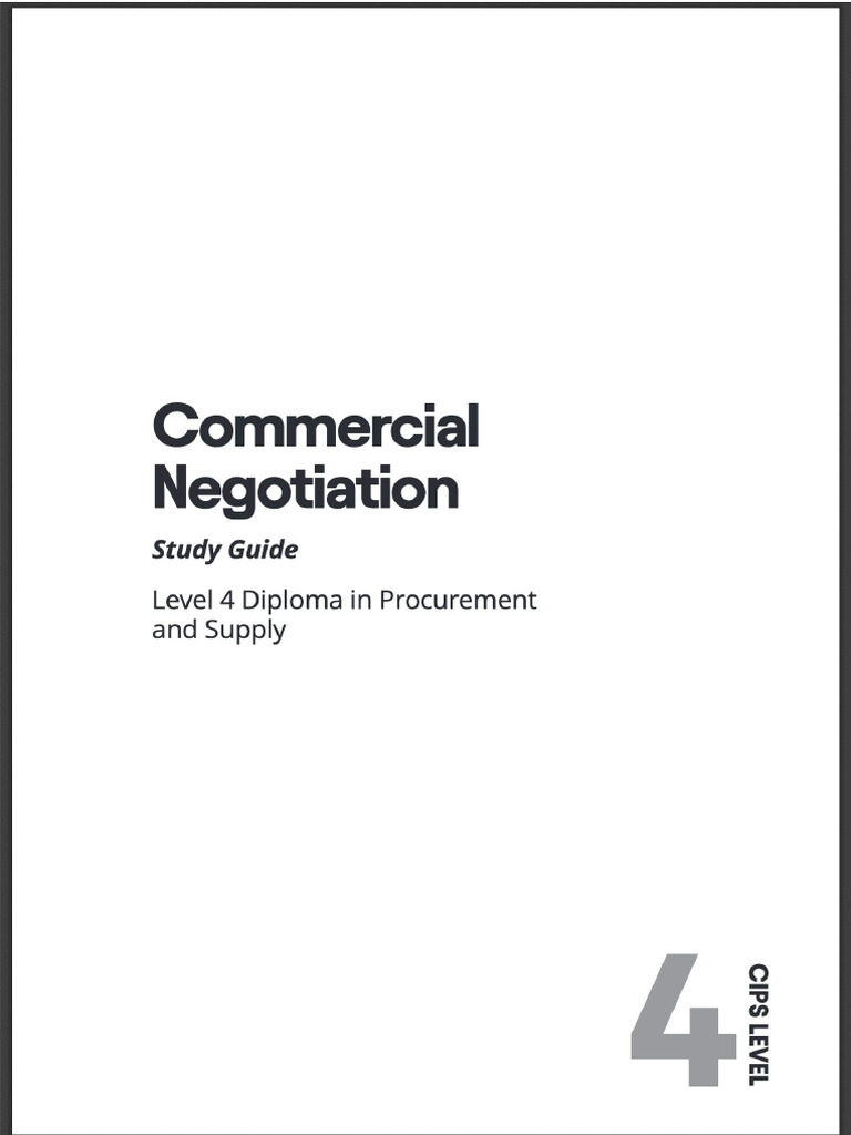 Commercial Negotiation | PDF