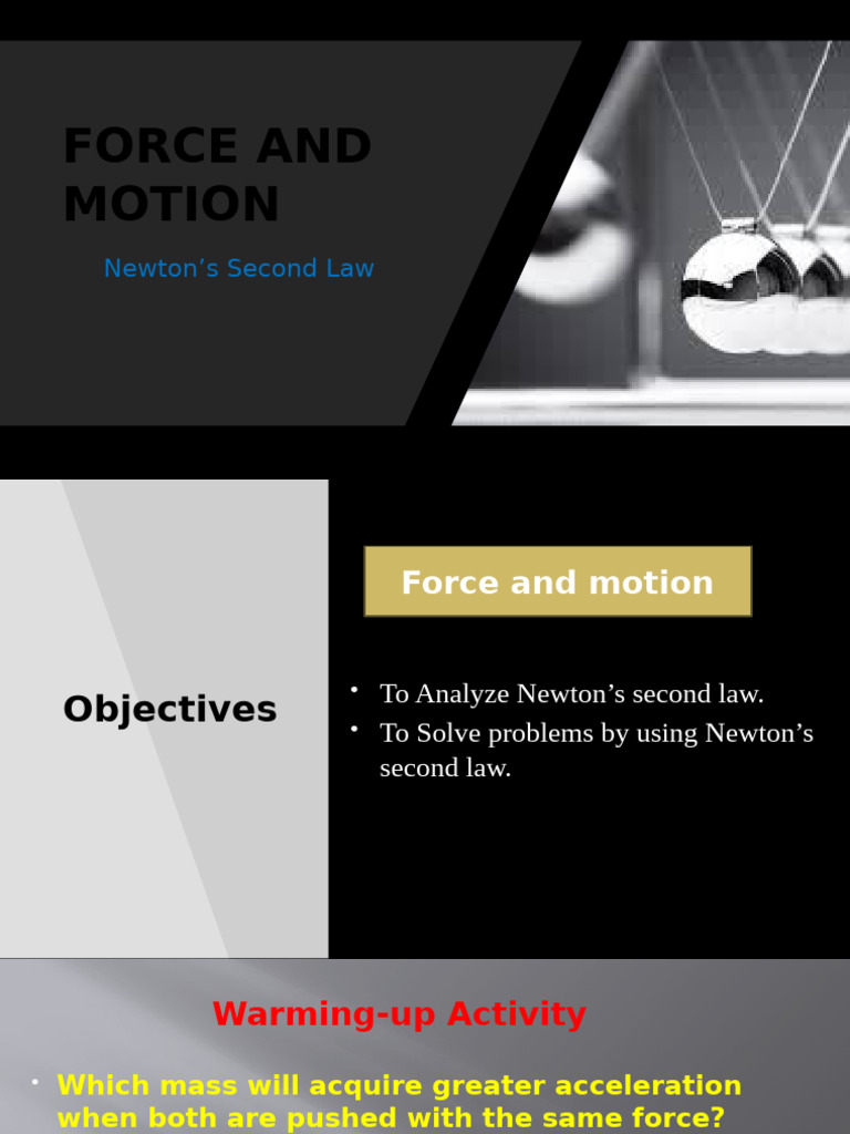 Newton's Second Law | PDF | Force | Newton's Laws Of Motion