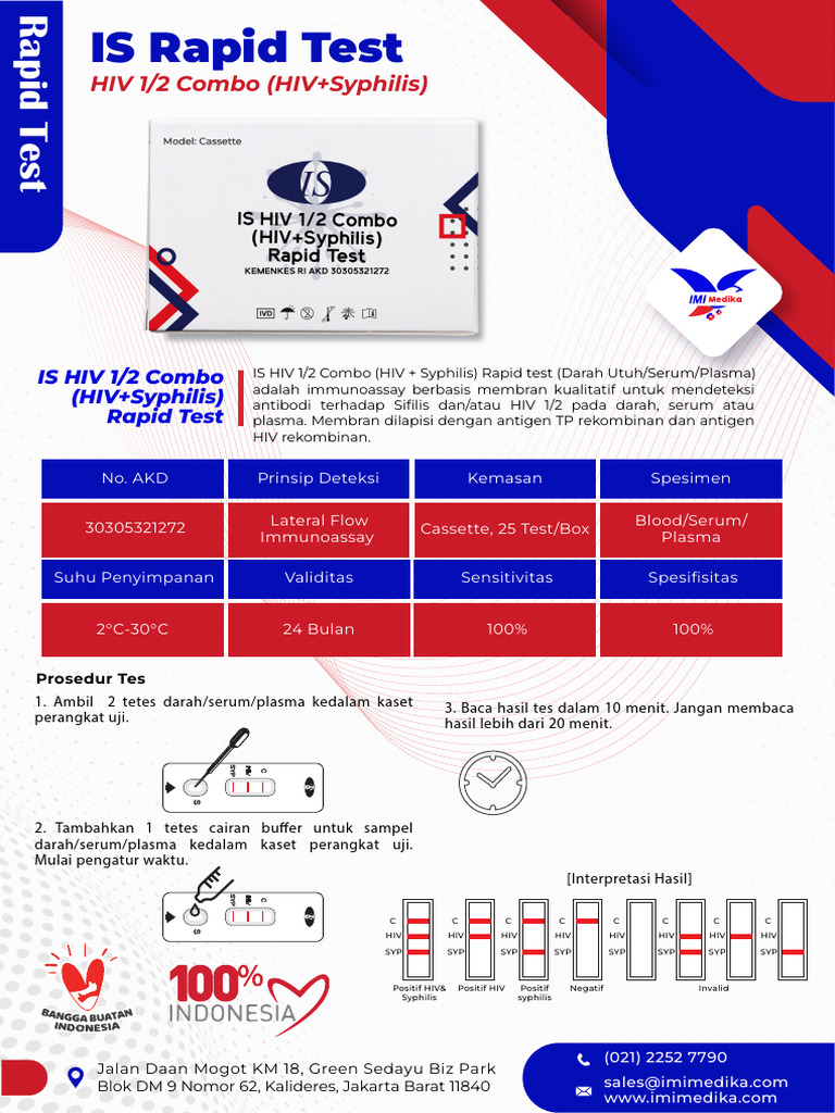 Brosur IS HIV 1+2 Combo Ind | PDF