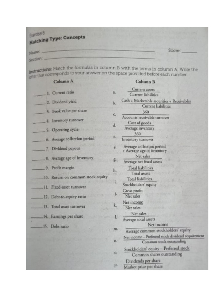 Chapter 2 - Financial Statement Analysis - Exercise 6 | PDF
