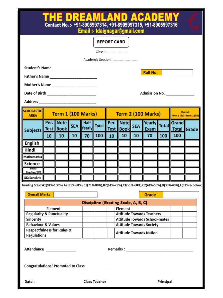 Report Card 1 | PDF