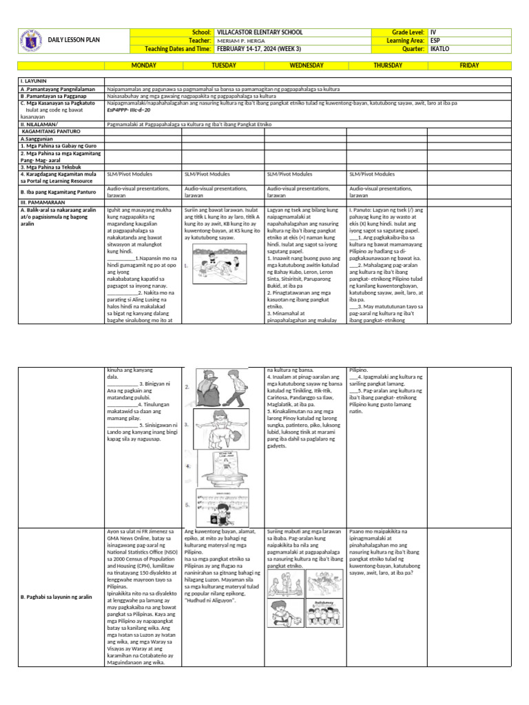 DLL - Esp 4 - Q3 - W3 | PDF