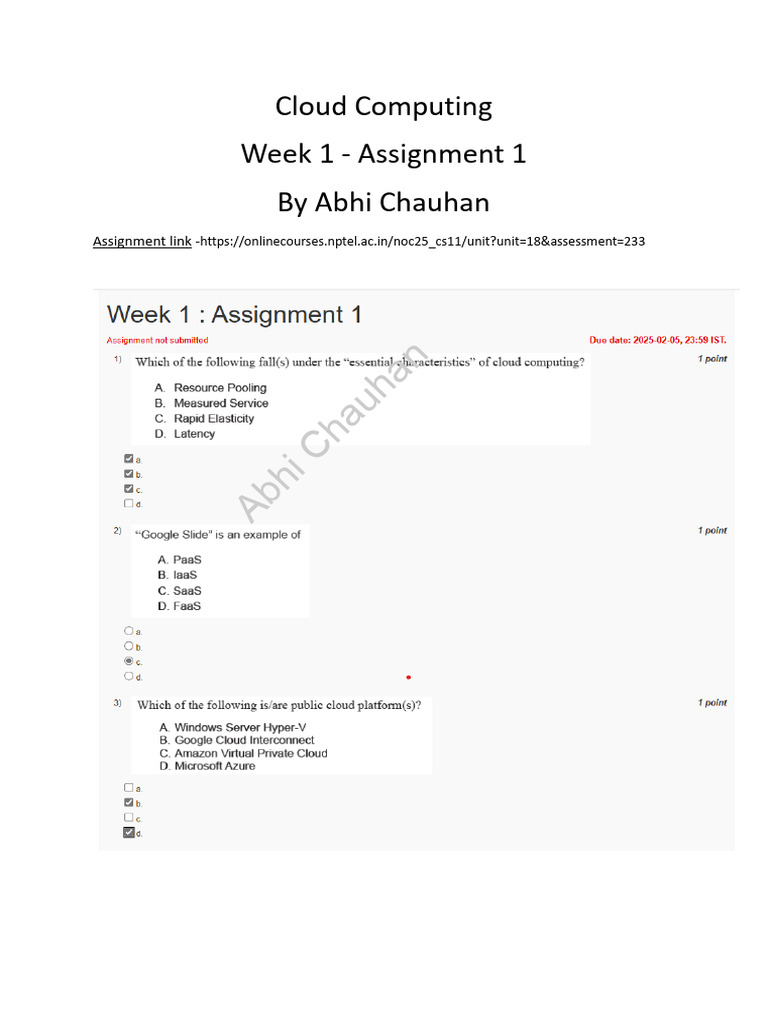 Cloud Computing Assignment | PDF