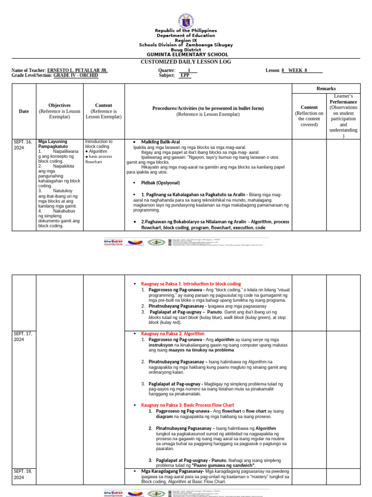 Epp 4 Q1 Week 8 CDLL | PDF
