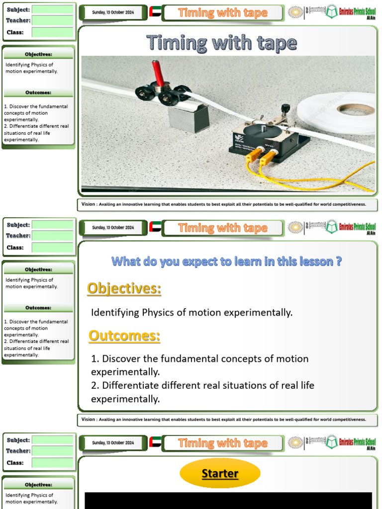 Timing with tape | PDF | Physics | Cognition