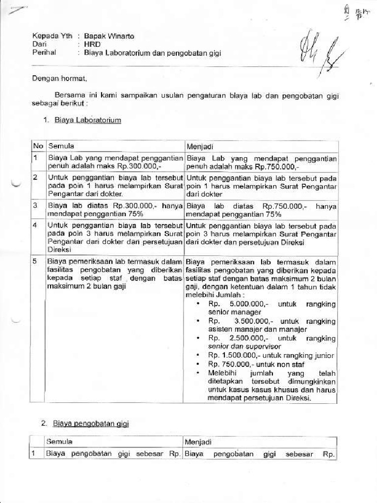 Biaya Lab & Gigi 2014 | PDF