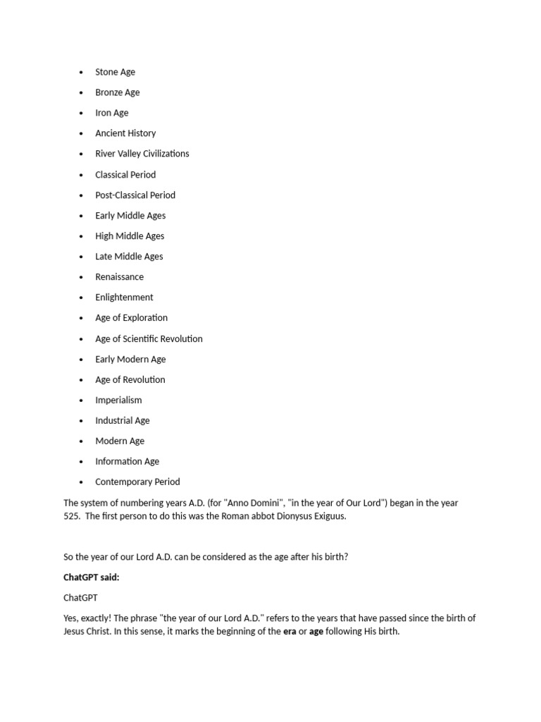 World History Timeline Overview | PDF