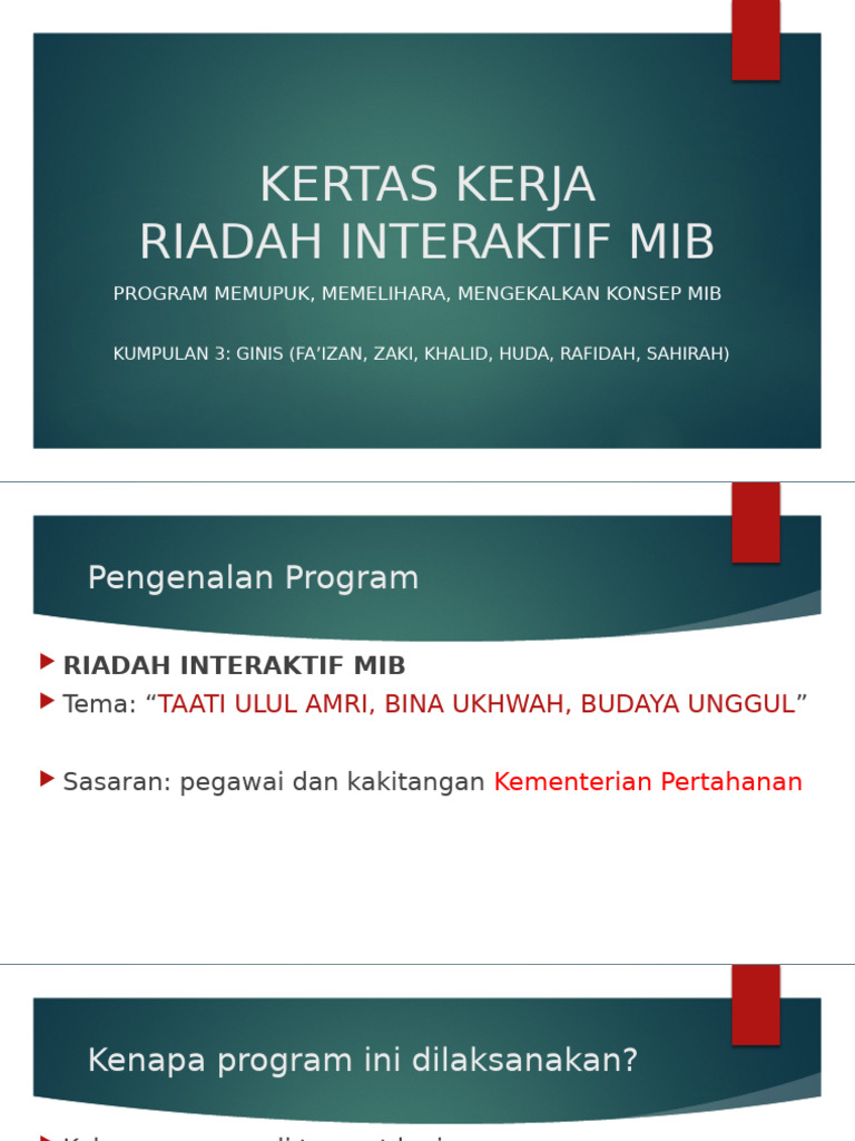 Pembentangan MIB Kumpulan 3 | PDF