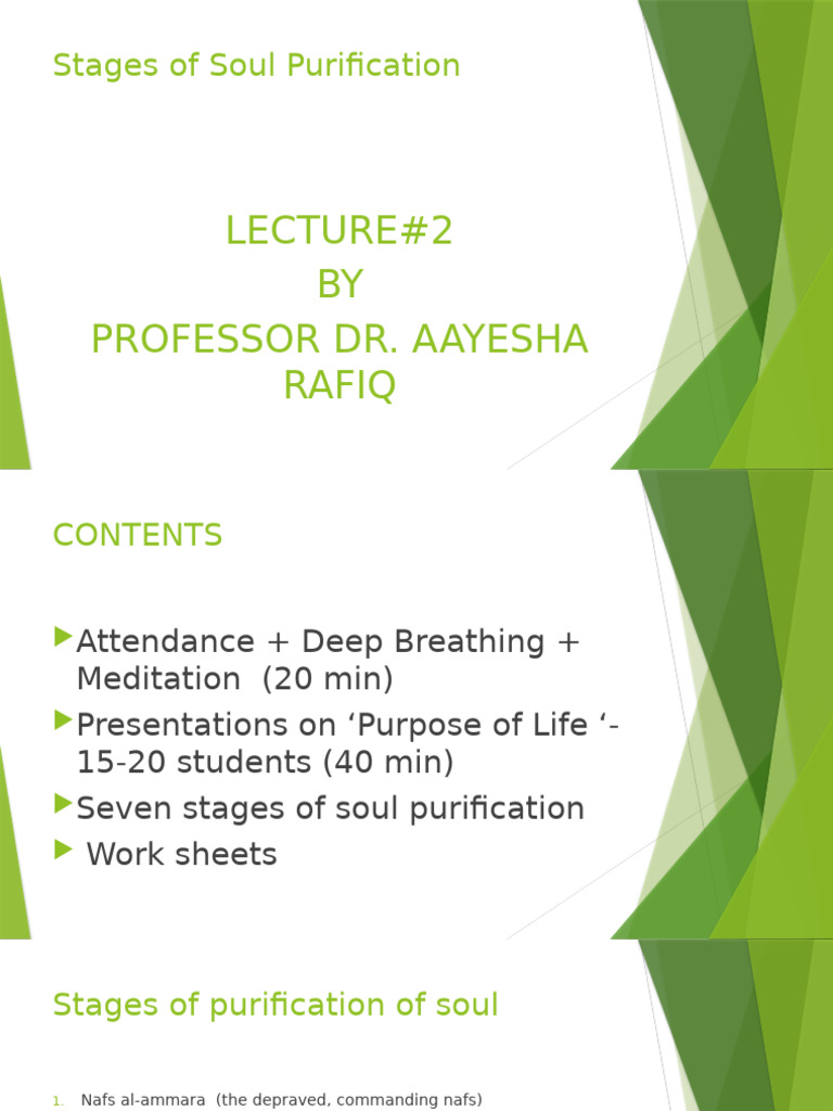 LECTURE#2 Stages of Soul Purification | PDF | Virtue
