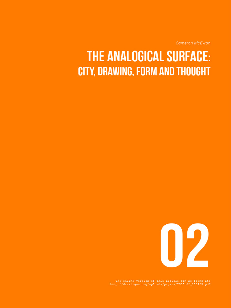 Mcewan, Cameron - The Analogical Surface | PDF | Drawing | Analogy