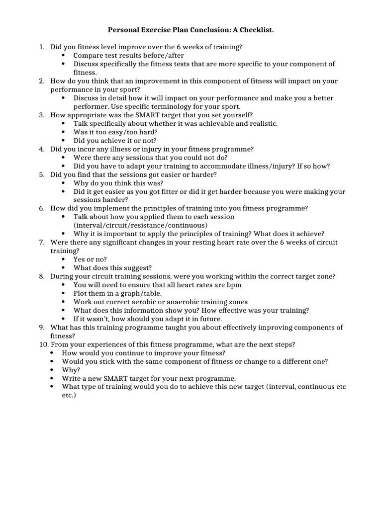 PEP Conclusions Step Guide | PDF | Physical Fitness | Physical Exercise