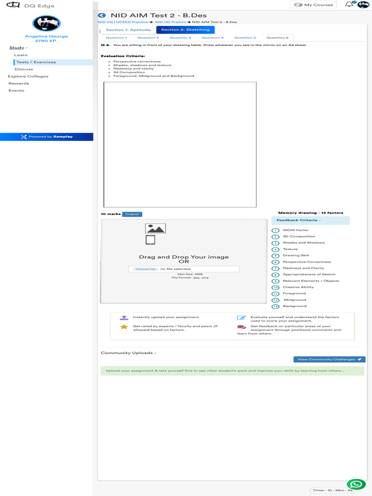 DQ Edge - NATA, JEE Arch, UCEED, CEED, NID and NIFT Coaching 3 | PDF