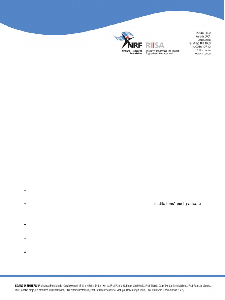 2025 NRF Honours Scholarship Status Update | PDF | South Africa