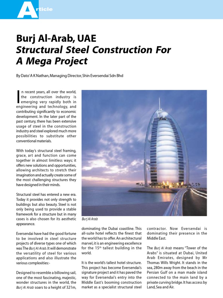 Burj Al Arab: Engineering Marvel Unveiled | PDF | Civil Engineering ...
