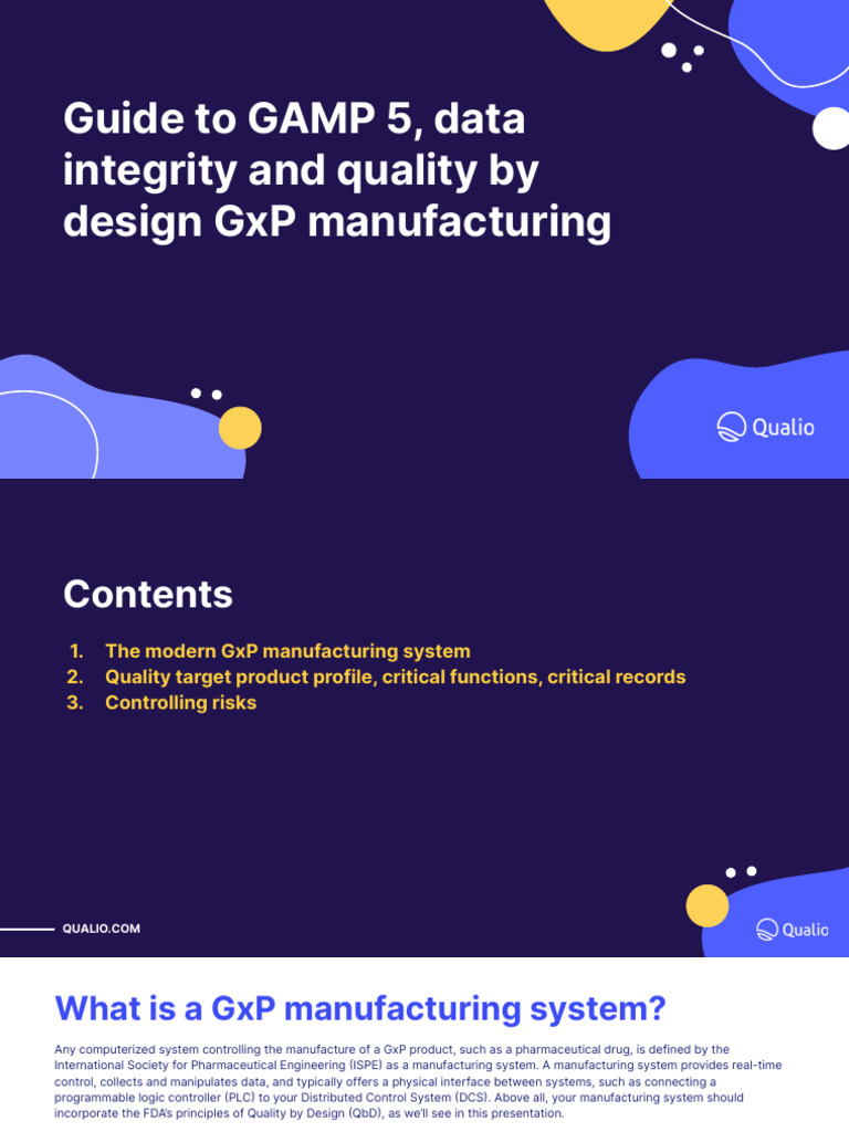Guide To GAMP 5 and Data Integrity For GXP Manufacturers | PDF | Computing