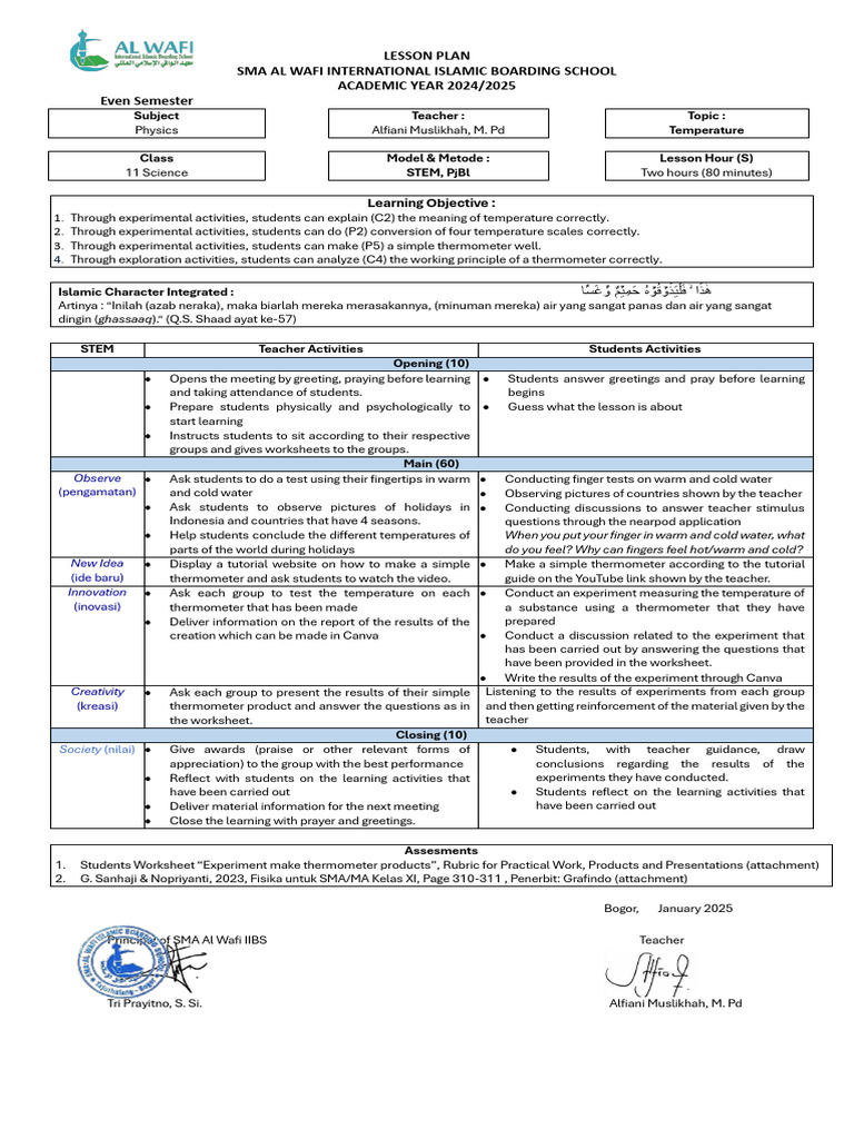 Lesson Plan of Physics - 11 Science | PDF | Learning | Cognition