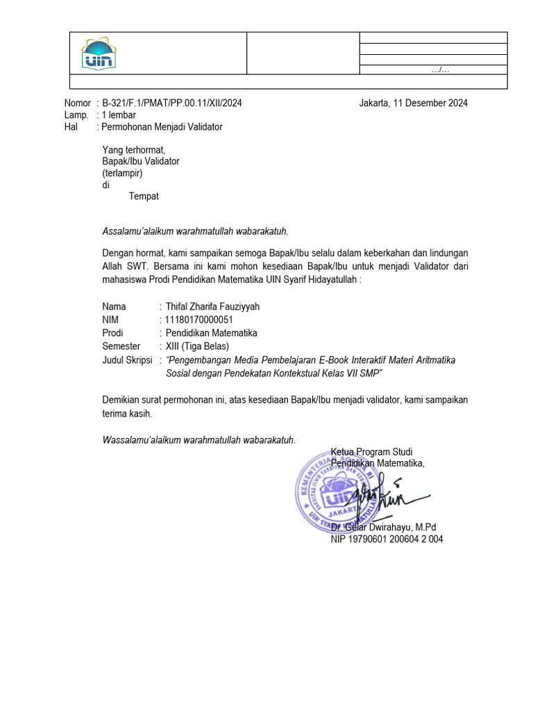 Surat Validator | PDF