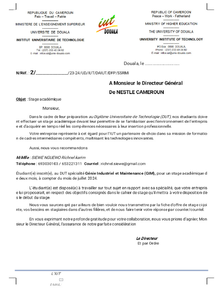 Documents de Stage GIM - 2024 - Phoenix | PDF